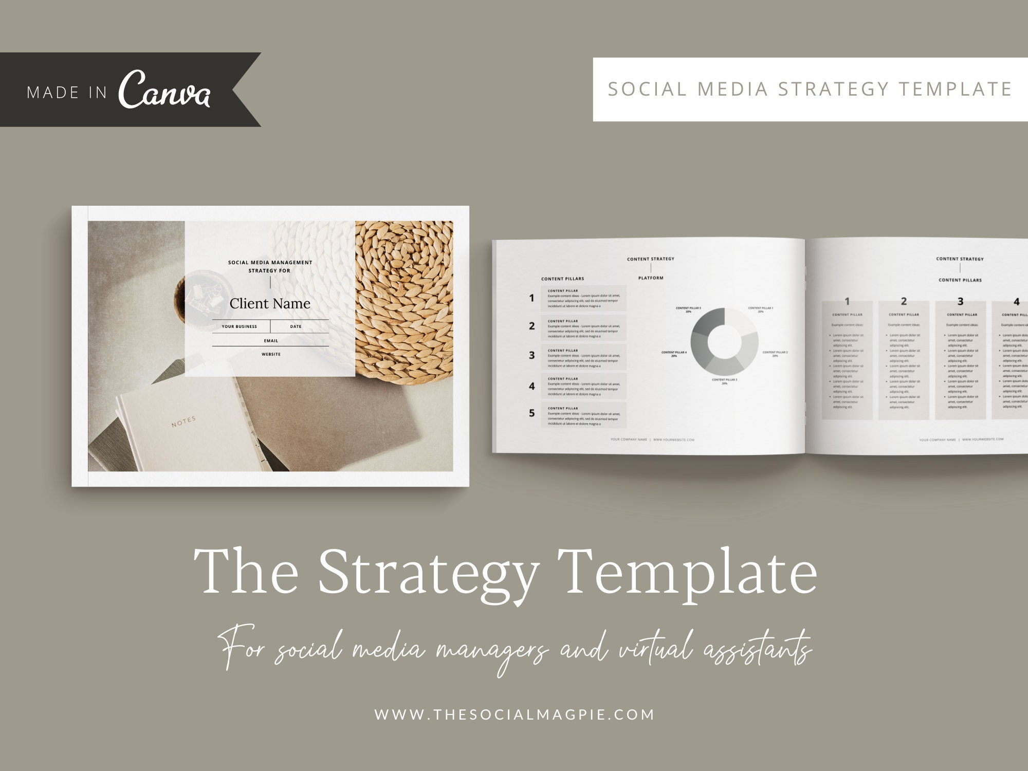 Social Media Manager Strategy Template Client Strategy Template for ...