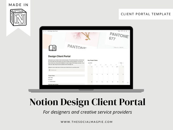 Notion Design Client Portal Template Designers Brand Website - Etsy