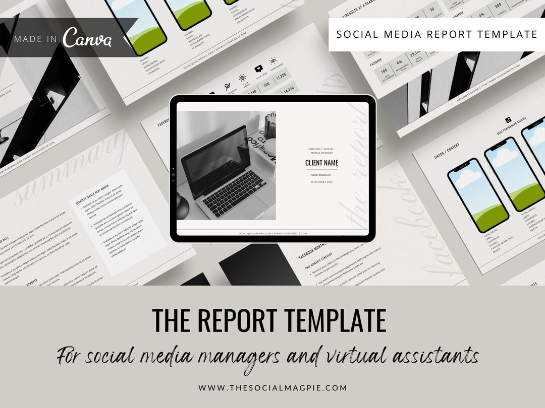 Social Media Analytics Report Template | Social Media Analytics Tracker ...