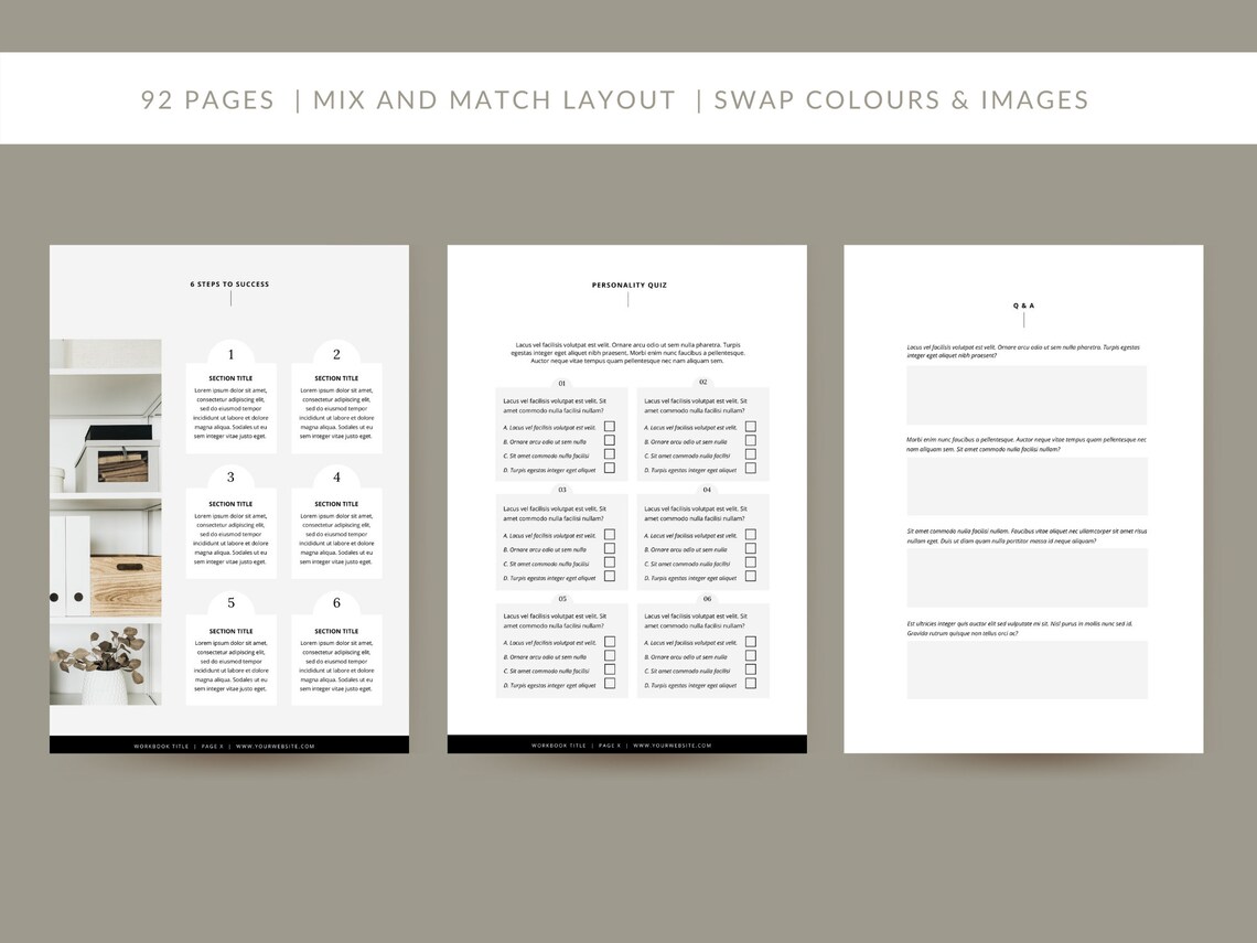 Workbook Template Editable Canva Workbook Lead Magnet - Etsy