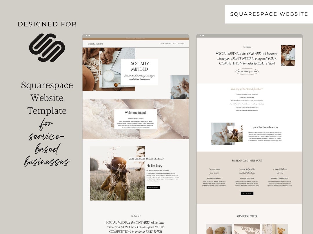 Squarespace Website Template | Squarespace Website | Minimal, Luxury ...