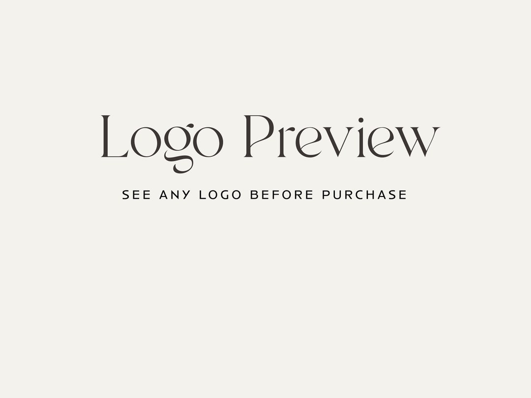 Premade Logo Preview Add-on - Etsy