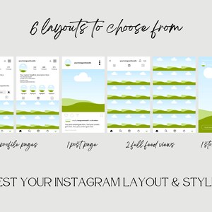 Instagram Mockup Templates: Editable Canva Profile & Feed (digital ...