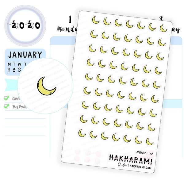 Half Moon Stickers - Etsy