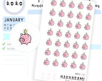 Budget Stickers, Saving Challenge Tracker Stickers, Mini Savings ...