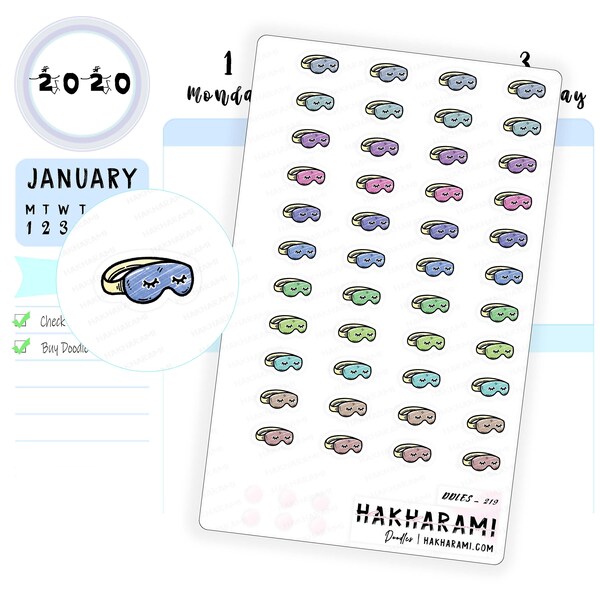 Sleeping Eye Stickers - Etsy