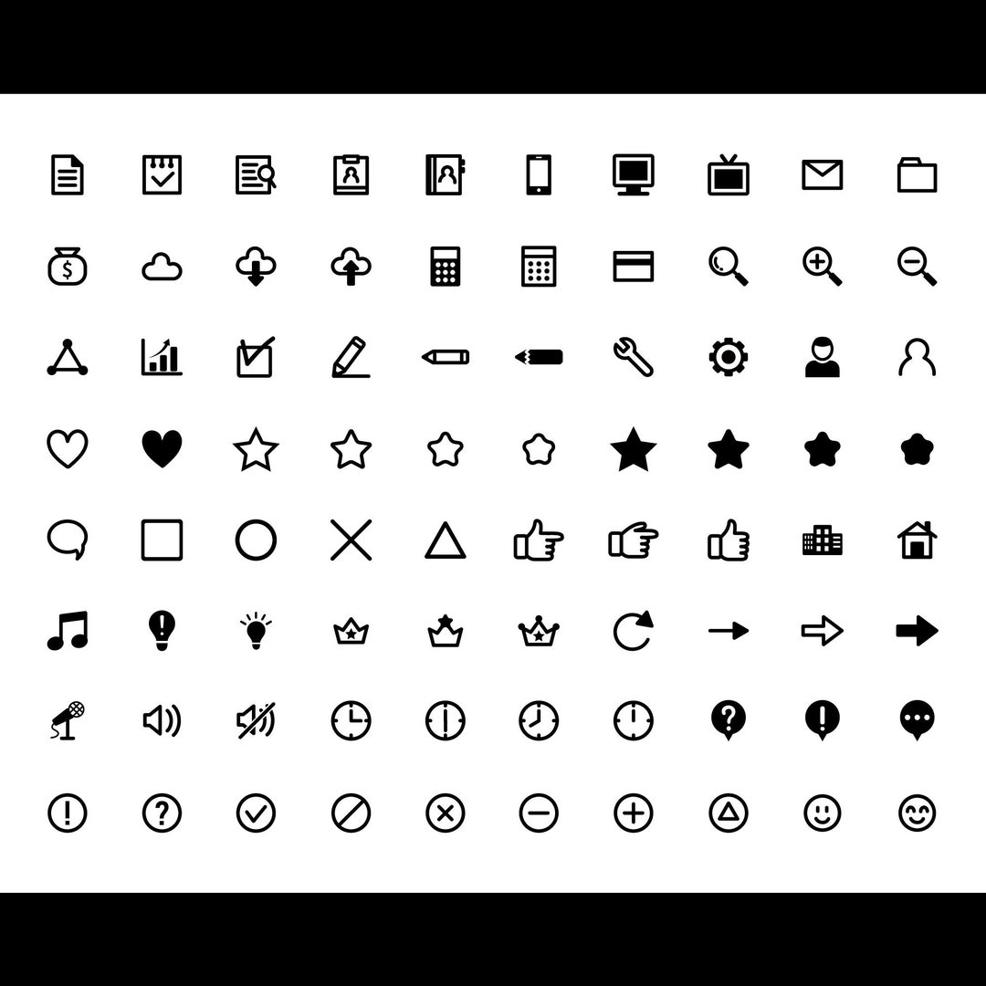 Symbol Sign Pictogram Vector AI PNG JPG. Common Icons. Simple Icon. - Etsy