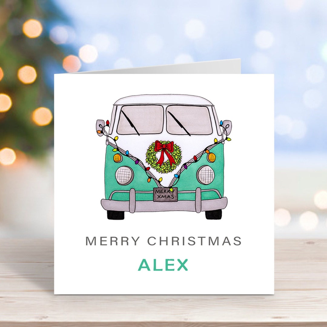 Personalised VW Campervan Christmas Card Classic VW - Etsy