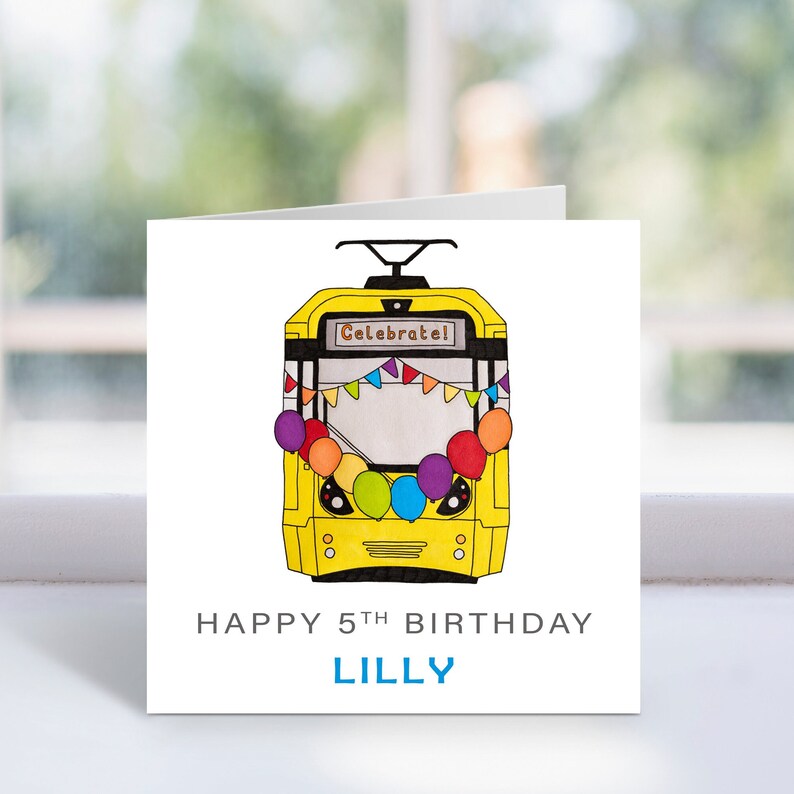 Personalised Manchester Tram Card, Metrolink Tram, Personalised ...