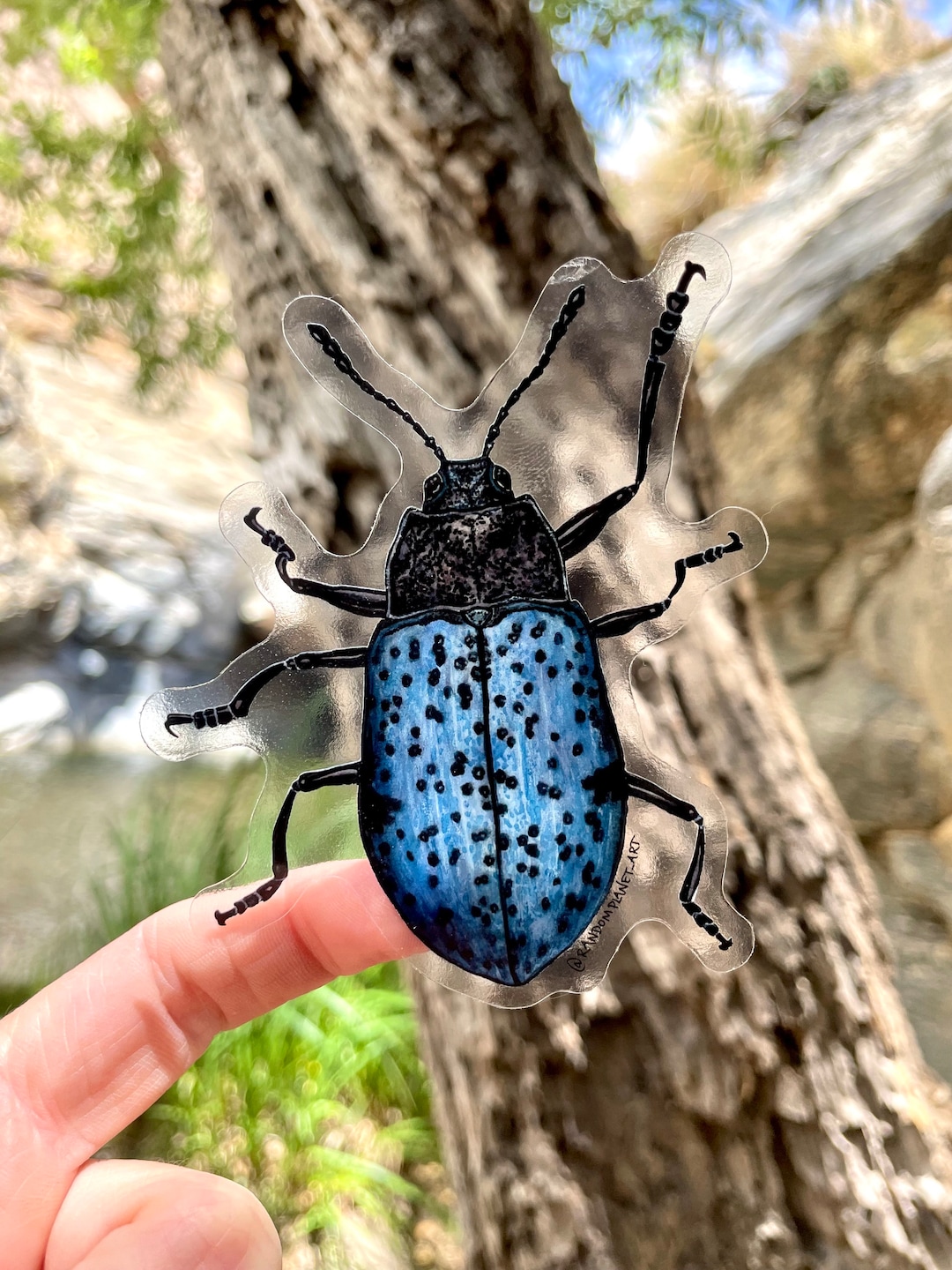 Blue Fungus Beetle Sticker - Etsy