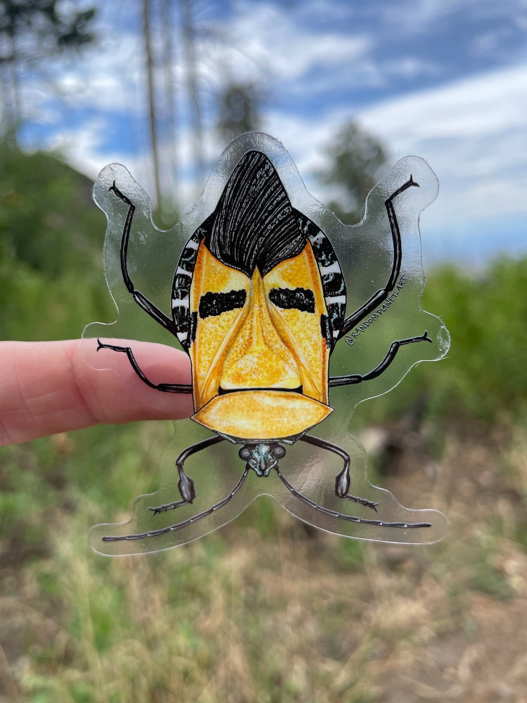 Man-faced Stink Bug Sticker - Etsy