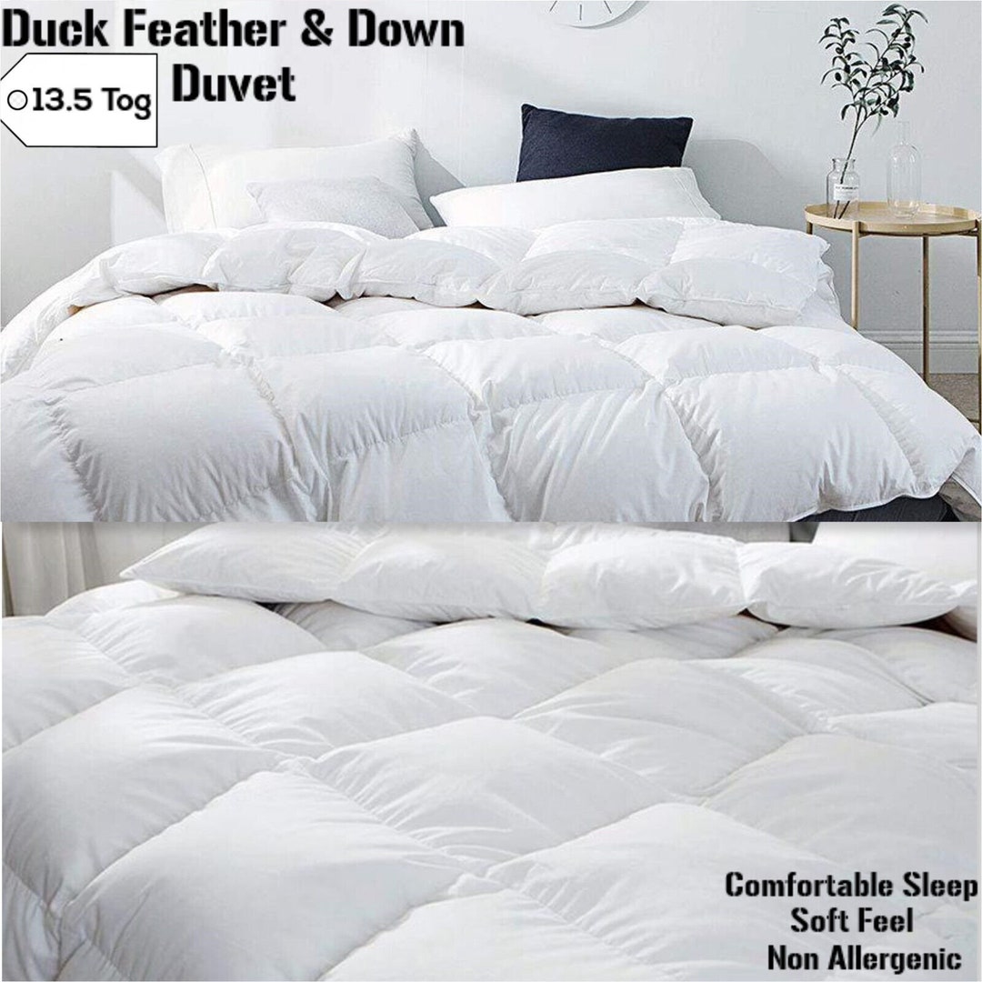 Duck Feather and Down Duvet Quilt Warm Extra Filled Anti-allergenic ...