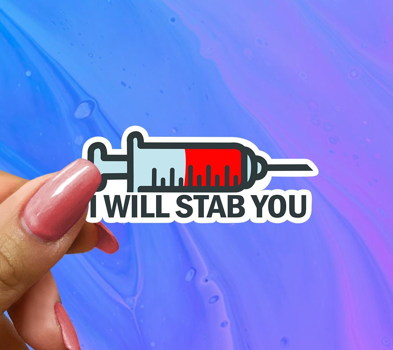 Nurse Sticker Pack I Will Stab You Funny Nurse Sticker Nurse - Etsy