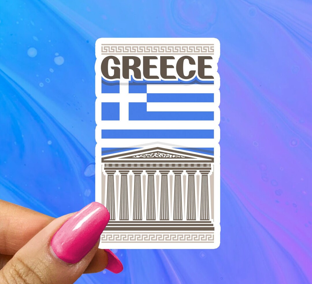 Greece Travel Sticker, Greek Vacation Decal - Etsy