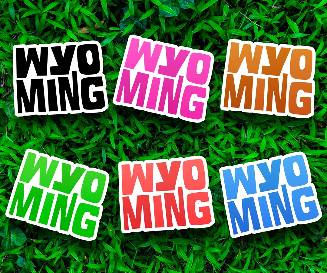 Wyoming State Sticker, Wyoming Decal, State Laptop Stickers, Waterproof ...