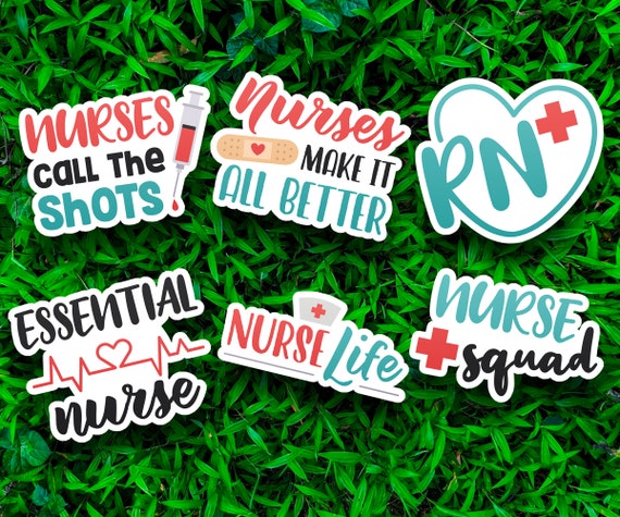 Nurse Sticker Pack Cute and Funny Registered Nurse Sticker - Etsy