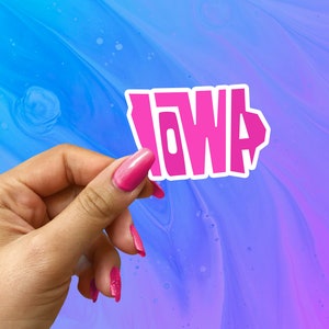 Iowa State Sticker: Waterproof Gloss Vinyl Decal - Etsy