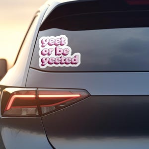 Yeet or Be Yeeted Funny Saying Sticker, Funny Sticker, Funny Sticker ...