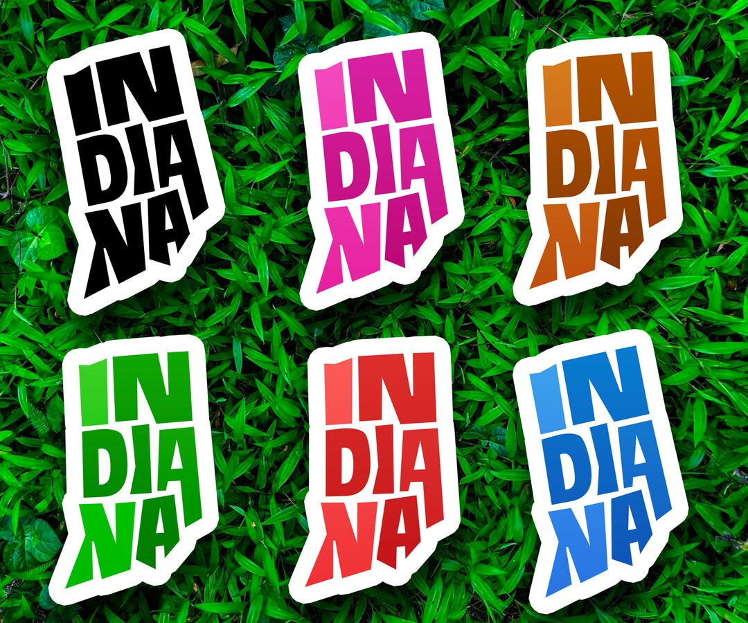 Indiana State Sticker, Indiana Decal, State Laptop Stickers, Waterproof ...