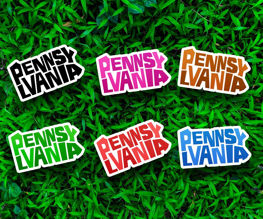 Pennsylvania State Sticker, Pennsylvania Decal, State Laptop Stickers ...
