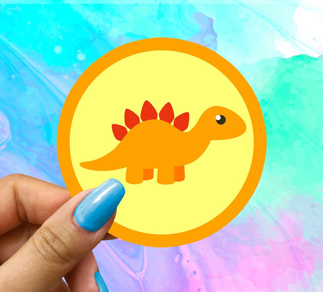 Baby Stegosaurus Vinyl Dinosaur Dino Stickers Laptop Water Bottle ...