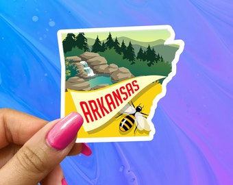 Arkansas State Vinyl Sticker - Etsy