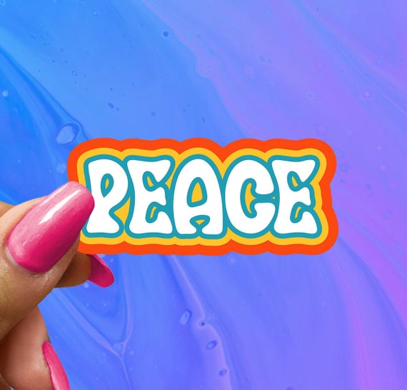 Hippie Peace Sign Sticker Peace Sticker Retro Hippie | Etsy