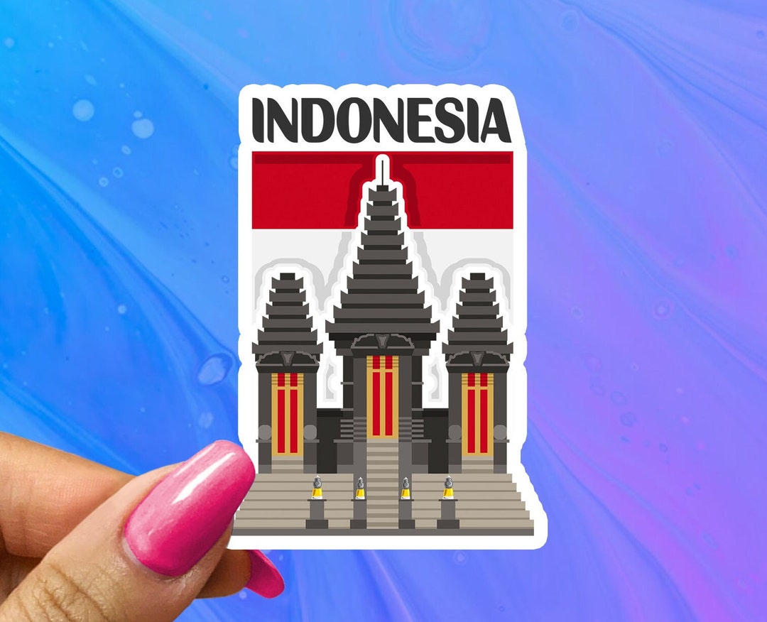 Indonesia Travel Sticker, Indonesia Vacation Decal - Etsy