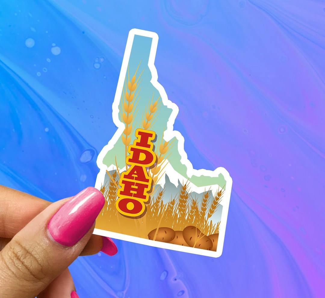 Idaho State Sticker: Glossy Waterproof Vinyl Decal - Etsy