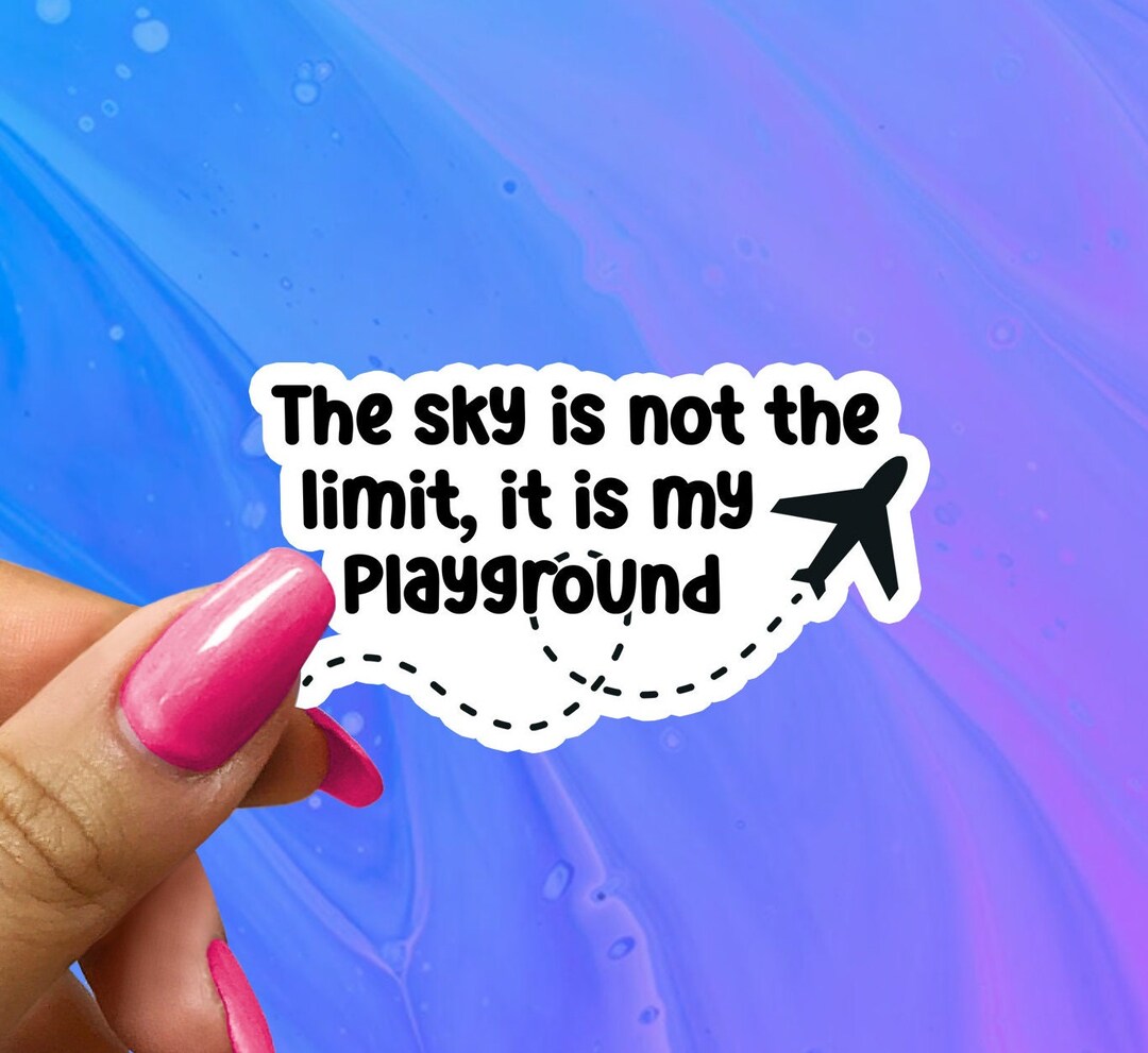 Aviator Sticker: Sky is My Playground, Pilot Gift - Etsy