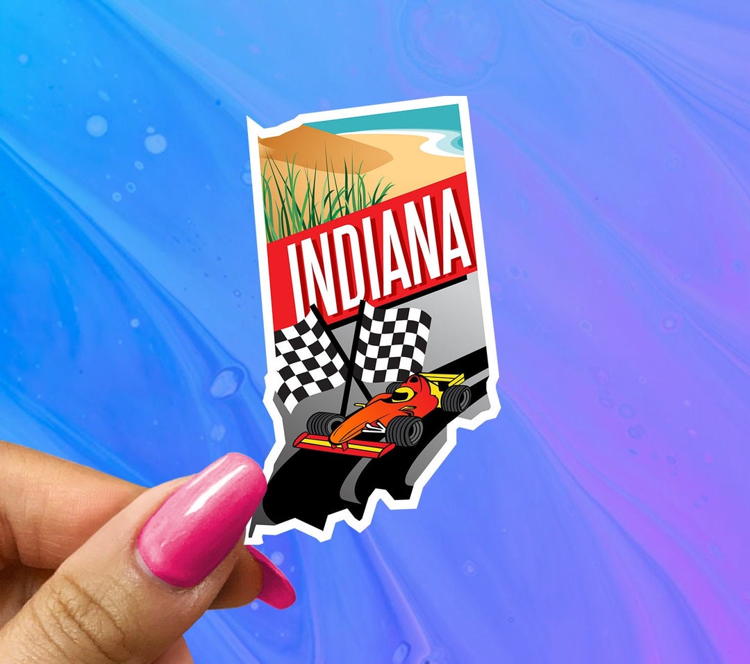Indiana State Sticker, Indiana Decal, State Laptop Stickers, Waterproof ...