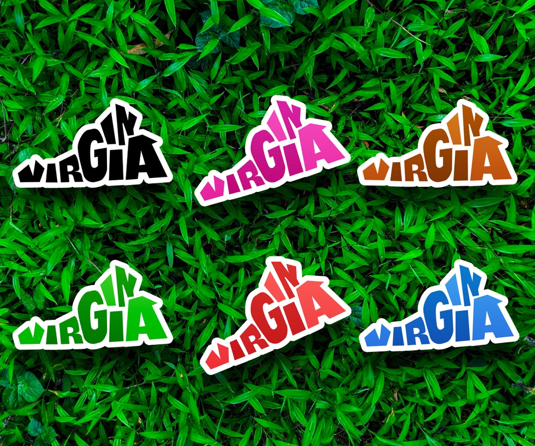 Virginia State Sticker: Waterproof Gloss Vinyl Decal - Etsy