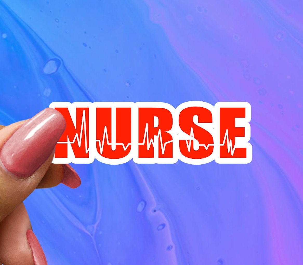 Nurse Sticker Cute Nurse Sticker Nurse Heartbeat Funny | Etsy
