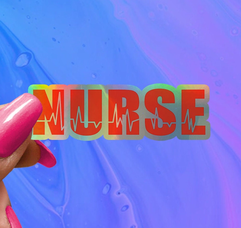 Nurse Sticker Cute Nurse Sticker Nurse Heartbeat Funny | Etsy