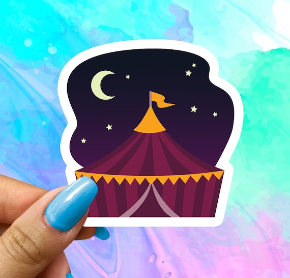 Midnight Circus Stickers Circus Decal Vinyl Laptop Stickers - Etsy