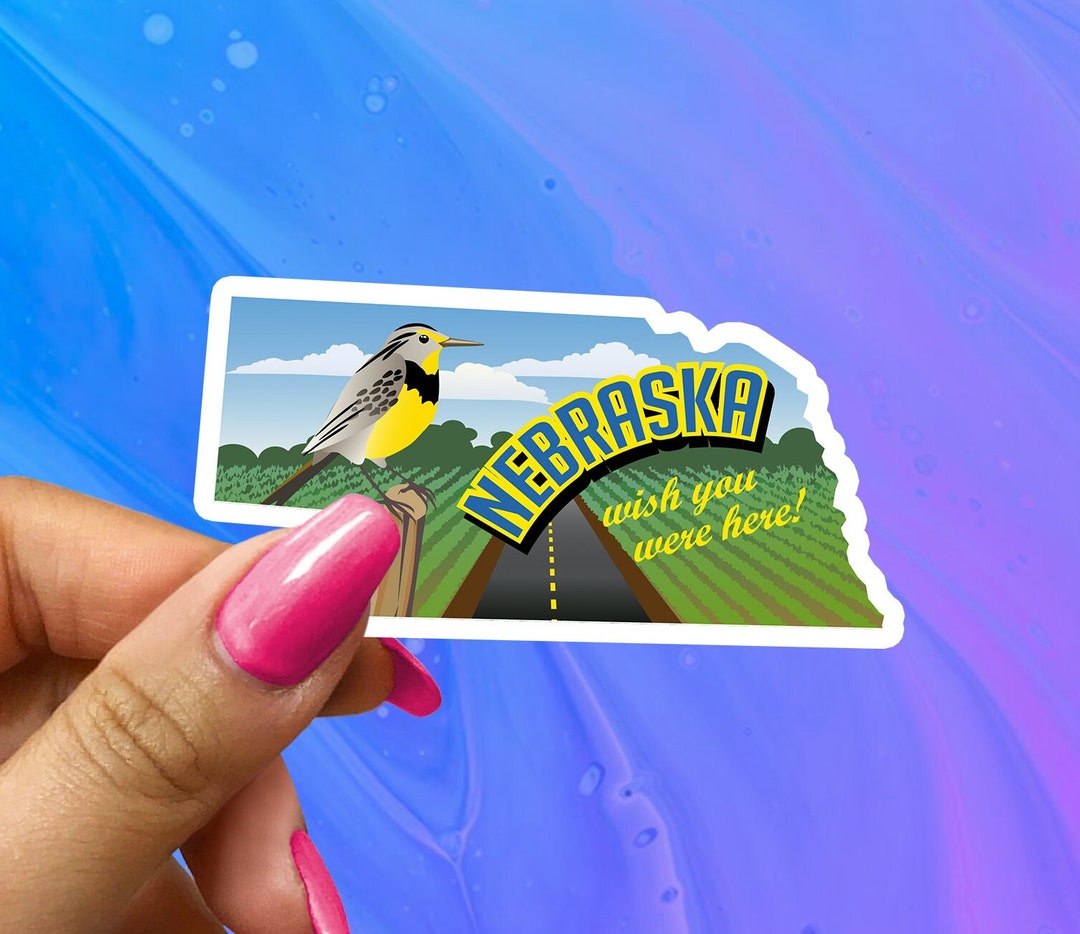 Nebraska State Sticker, Nebraska Decal, State Laptop Stickers ...