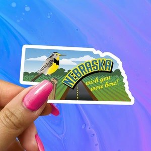 Nebraska State Sticker Nebraska Decal State Laptop Stickers - Etsy