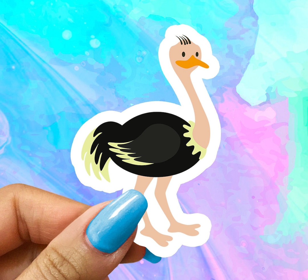 Ostrich Stickers, Cute Animal Stickers, Vinyl Laptop Stickers, Water ...