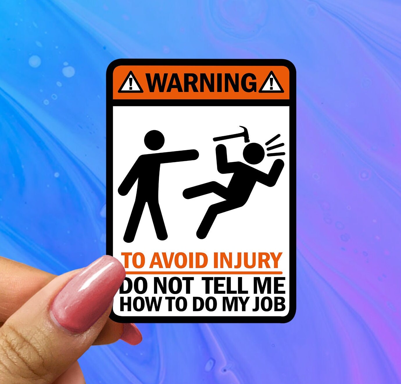 Construction Hard Hat Sticker Funny Hard Hat Sticker Hard | Etsy