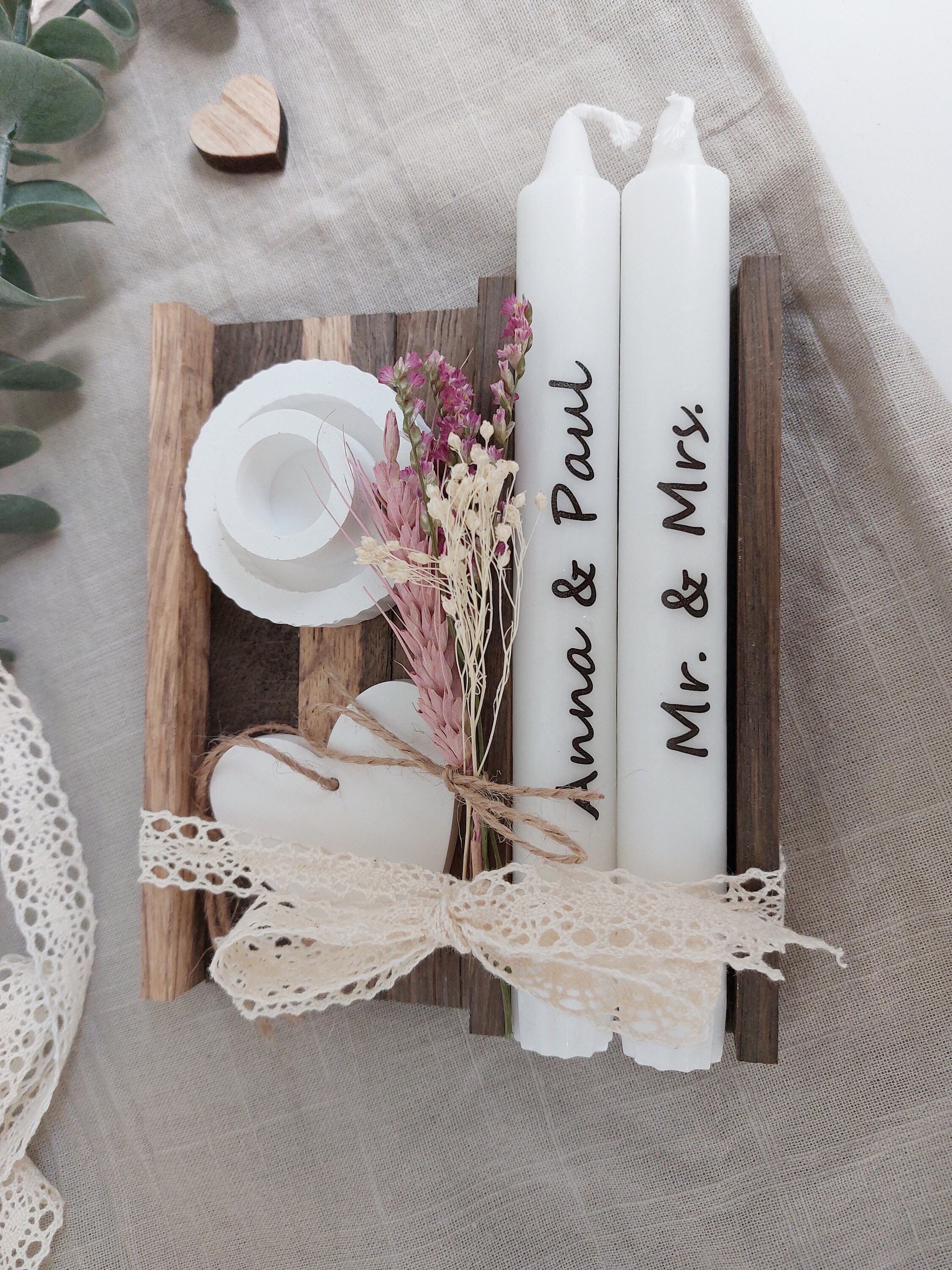 Individual Gift Wedding Gift Set With Candles Candle Holder - Etsy