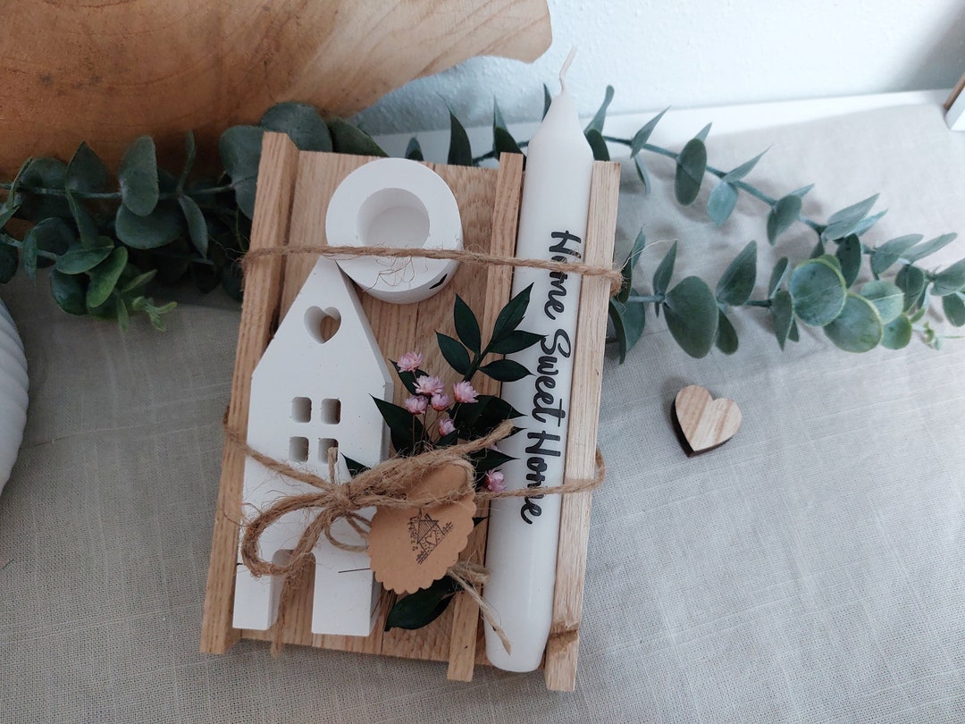 Gift Set Candle, Housewarming Gift, Stick Candle, Candle Holder, Raysin ...