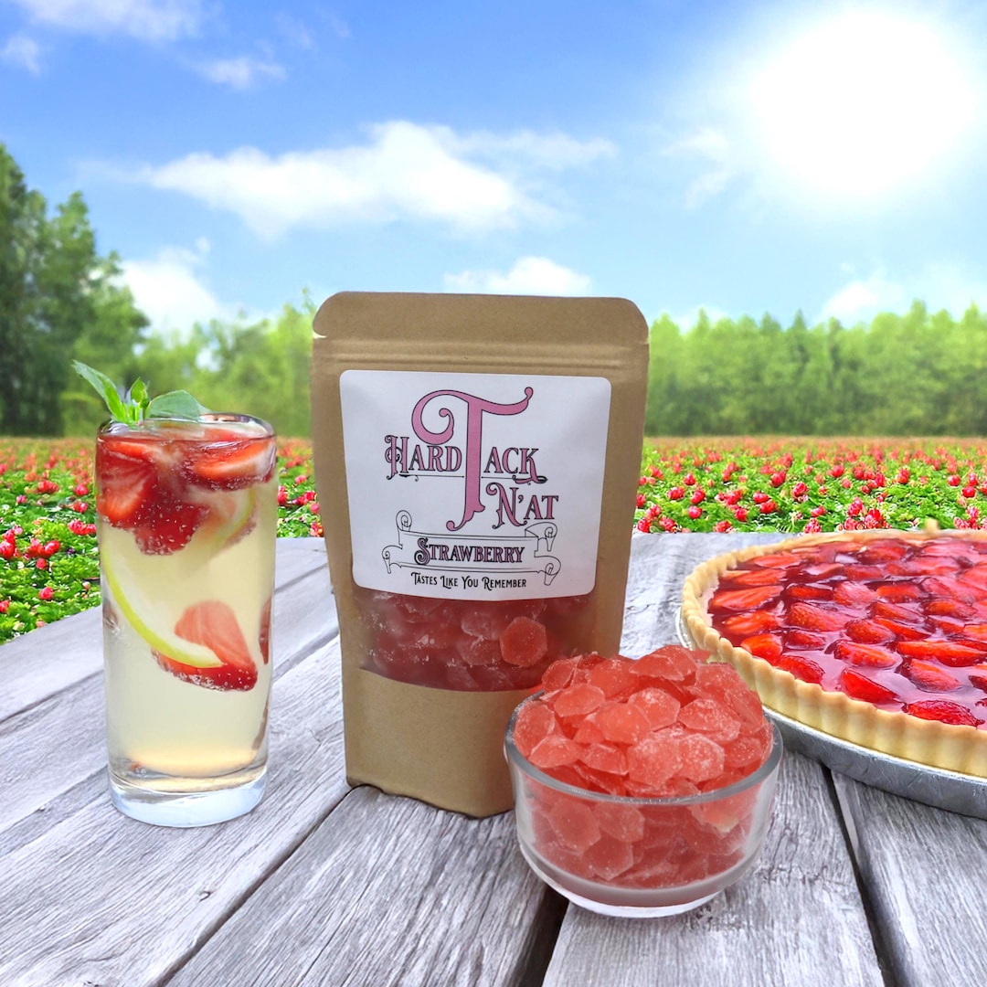 Strawberry Hard Tack Candy: Old-fashioned Handmade Glass Candy - Etsy