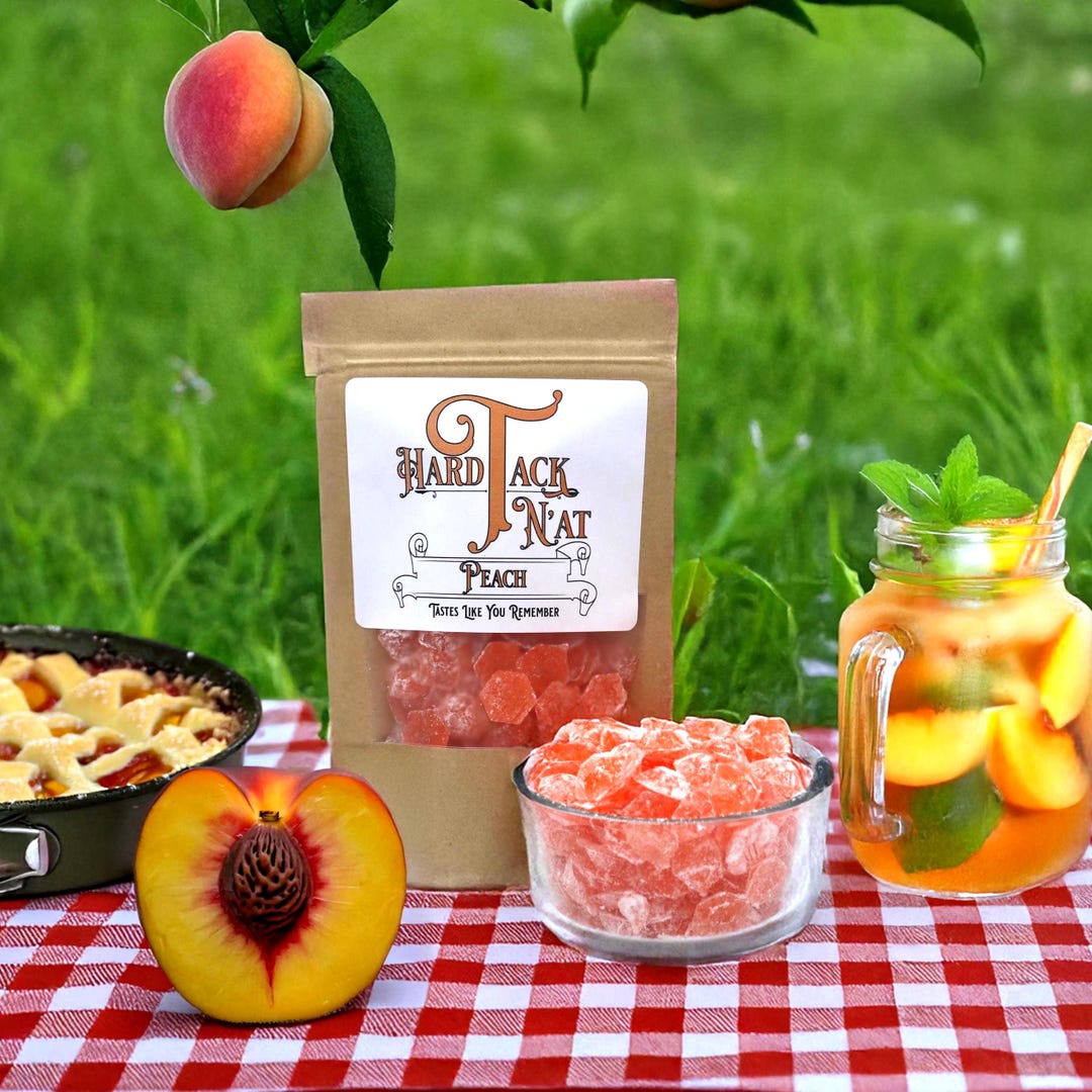 Peach Hard Tack Candy: Old-fashioned Handmade Glass Candy - Etsy
