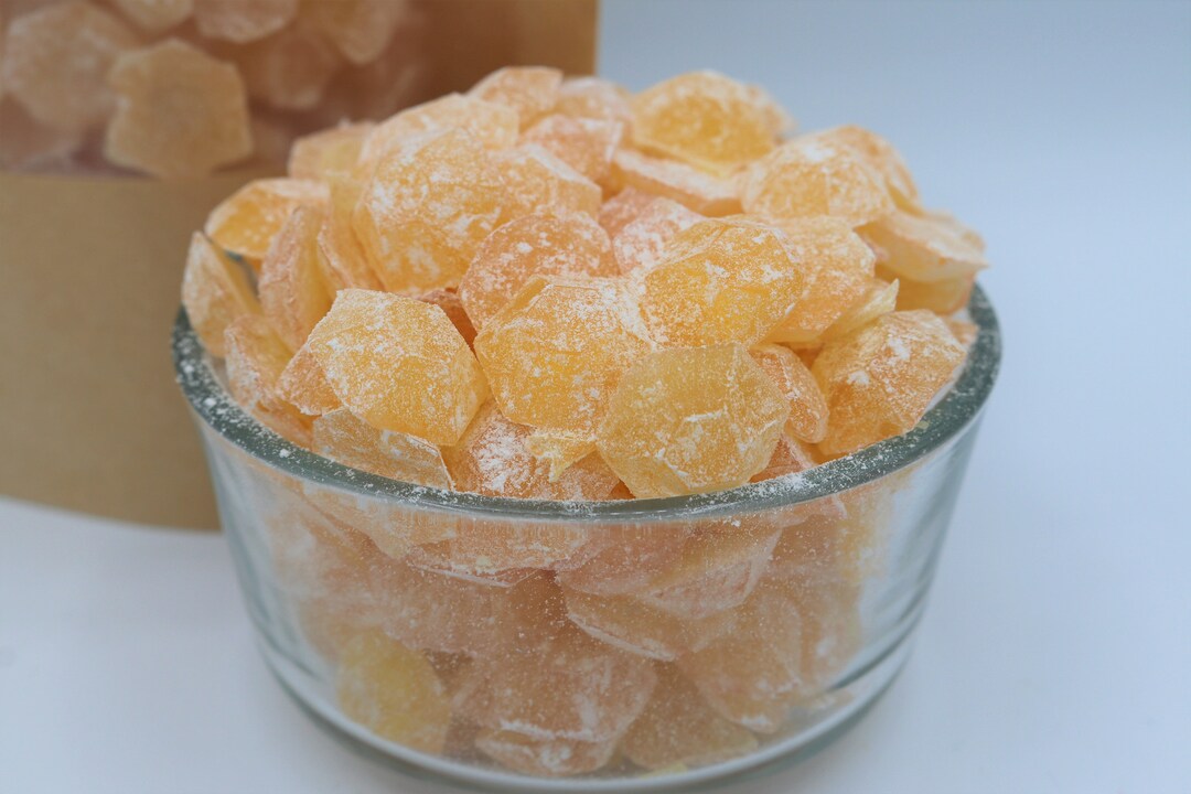 Ginger Hard Tack Candy, Rock Candy, Old-fashioned, Homemade, Glass ...