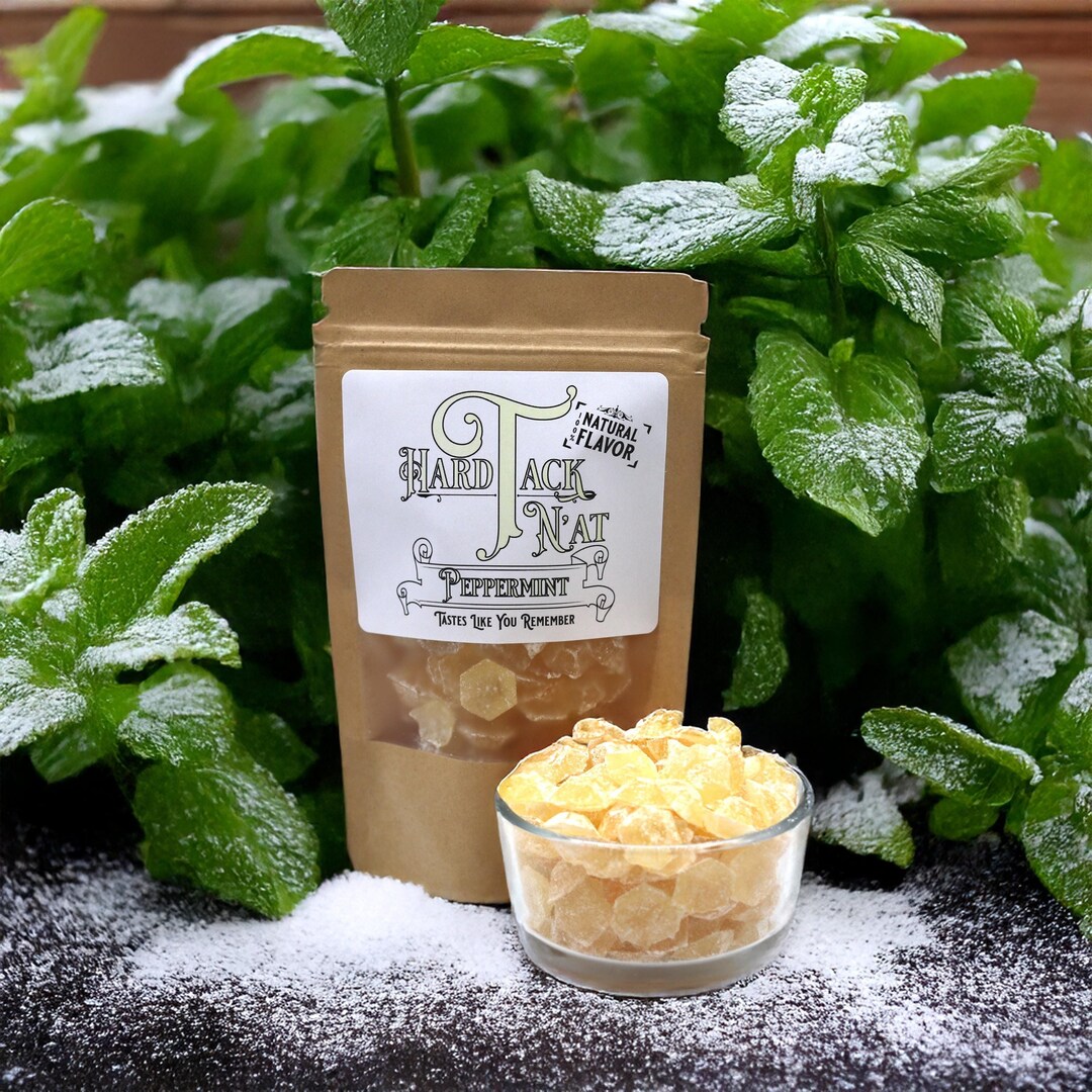 Peppermint Hard Tack Candy: Old-fashioned Glass Candy Handmade - Etsy