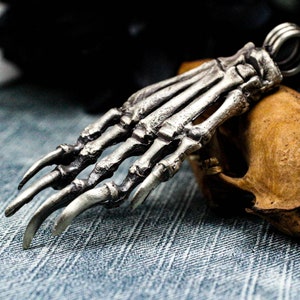 Hand Bone Pendant, Skeleton Hand Pendant, Human Anatomy Jewelry, Brass ...