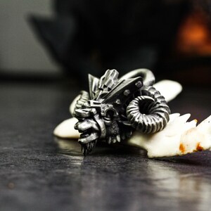 Armored Sheep's Head Pendant,ram Skull Aries Horn Sheep Jewelry ...