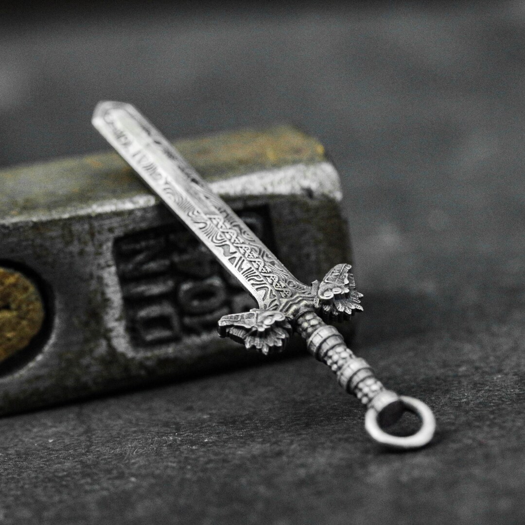 Mayan Sacrificial Sword 925 Silver Pendant - Ritual Blade Jewelry ...