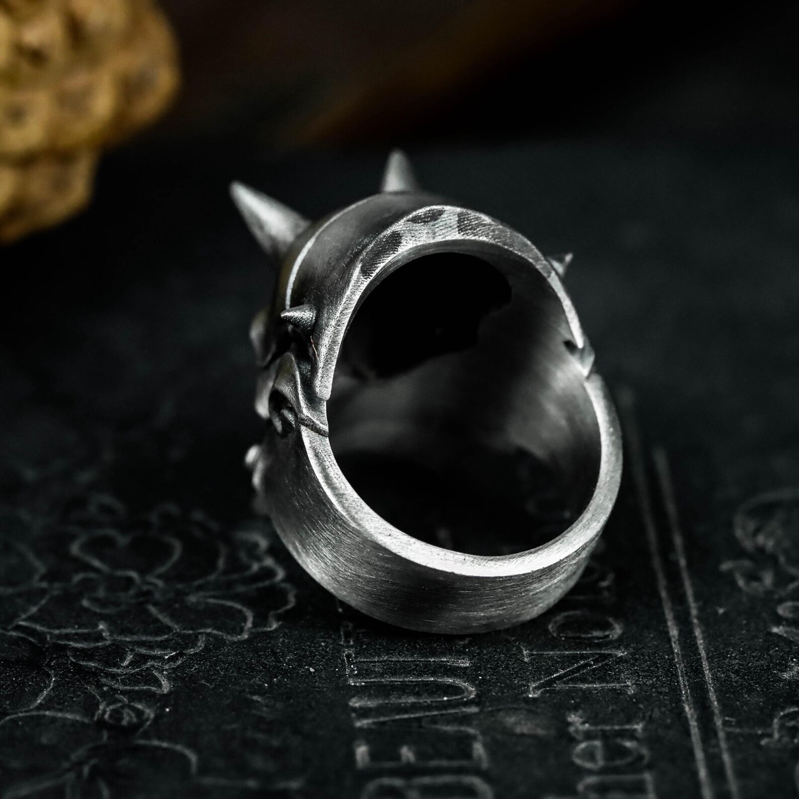 Demon Skull Mask 925 Silver Ring - Biker-style Heavy Metal Design With ...