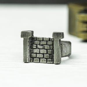 Industrial Style Brick Wall Design Ring/retro Solid and Heavy Brick ...